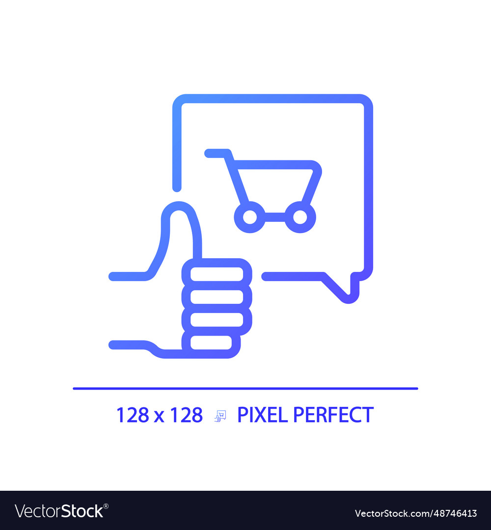 2d thin linear gradient purchase decision icon Vector Image