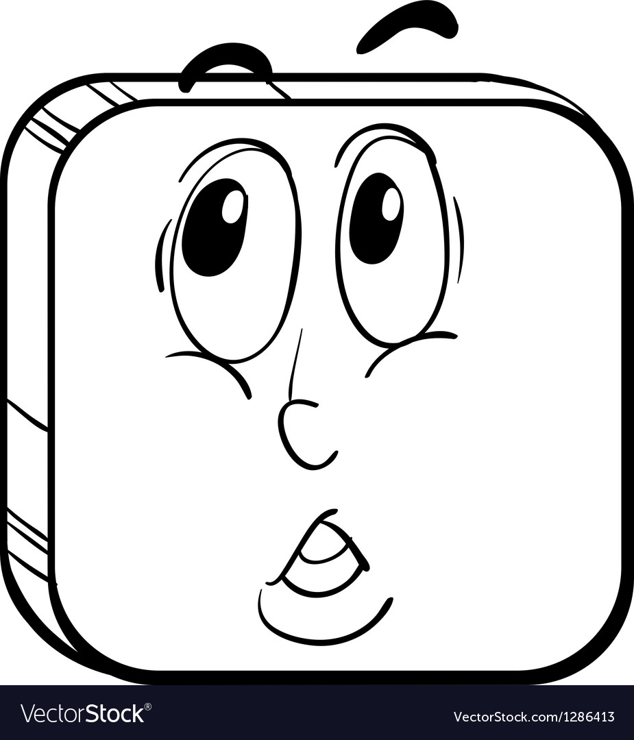 A face in square Royalty Free Vector Image - VectorStock