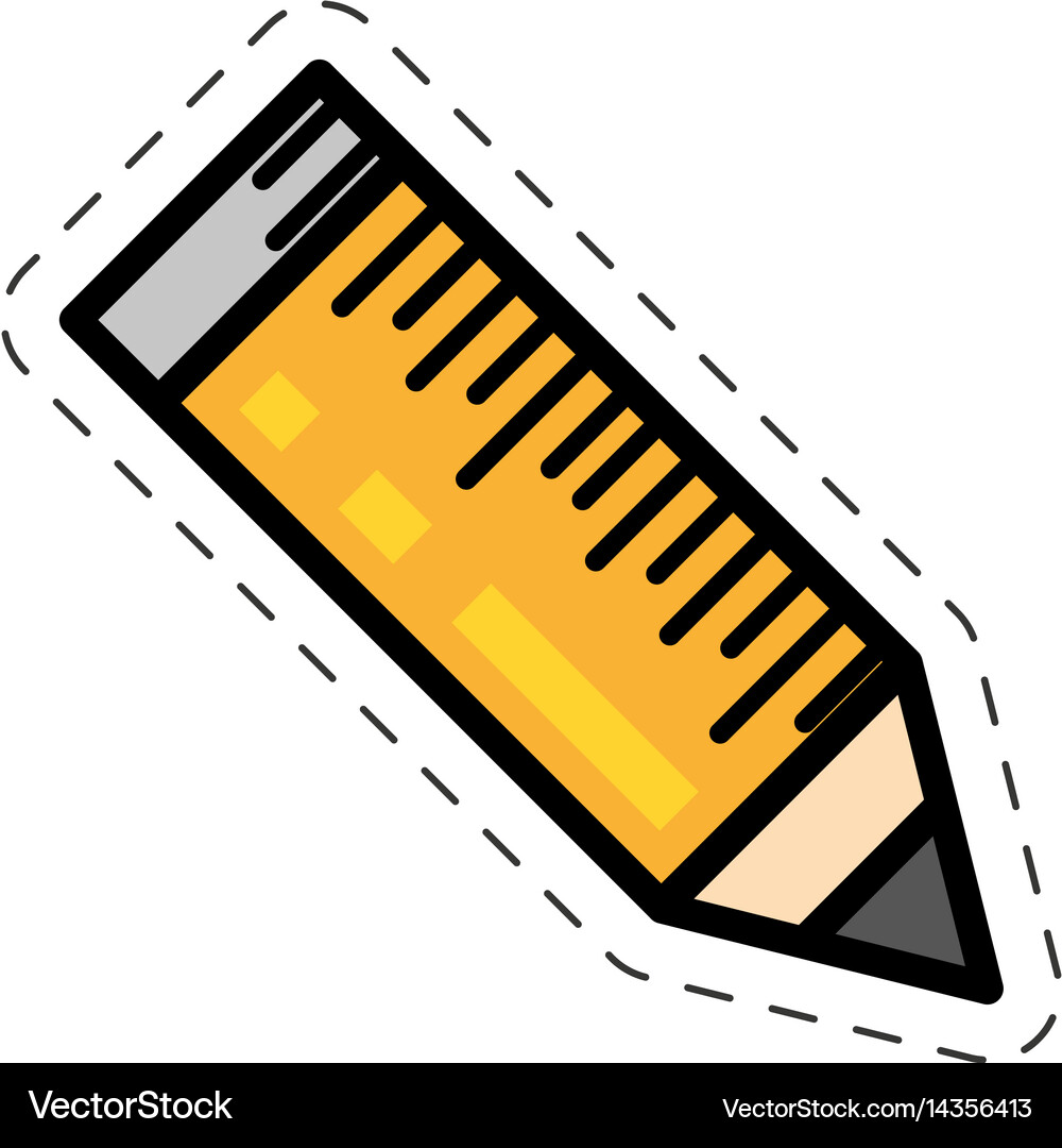 Cartoon wooden pencil writing image Royalty Free Vector