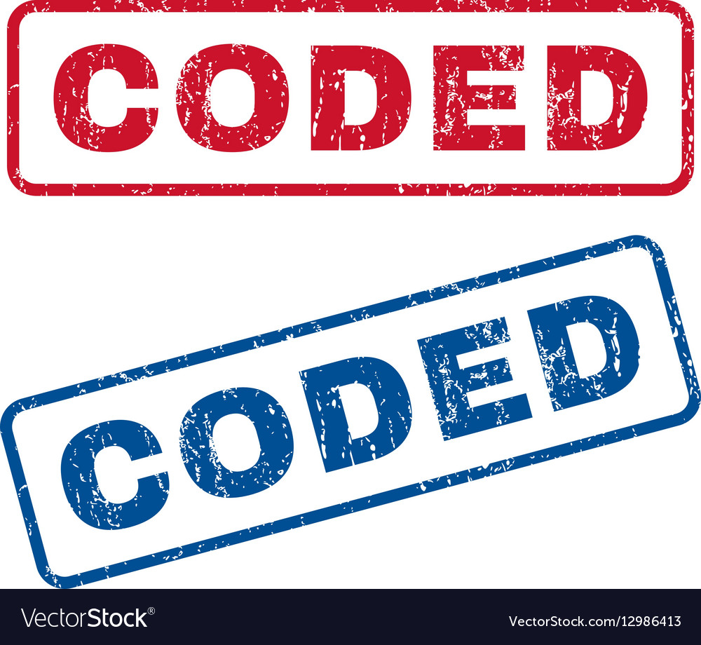 Coded rubber stamps Royalty Free Vector Image - VectorStock