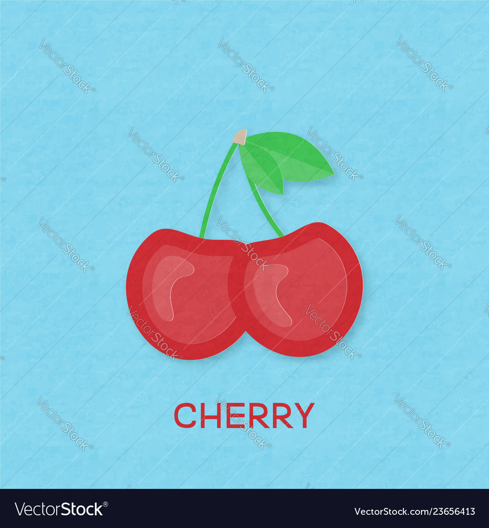 Creative red cherry Royalty Free Vector Image - VectorStock