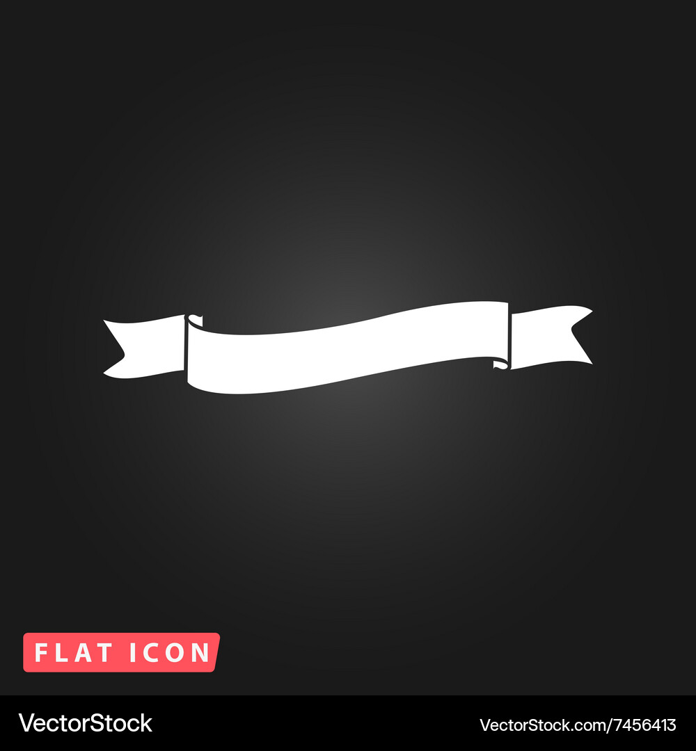 Flat ribbon icon Royalty Free Vector Image - VectorStock