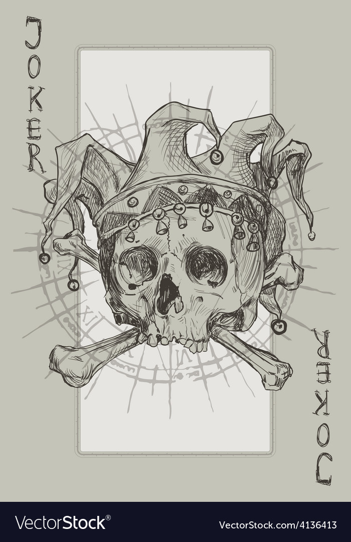 Joker skeleton Royalty Free Vector Image - VectorStock