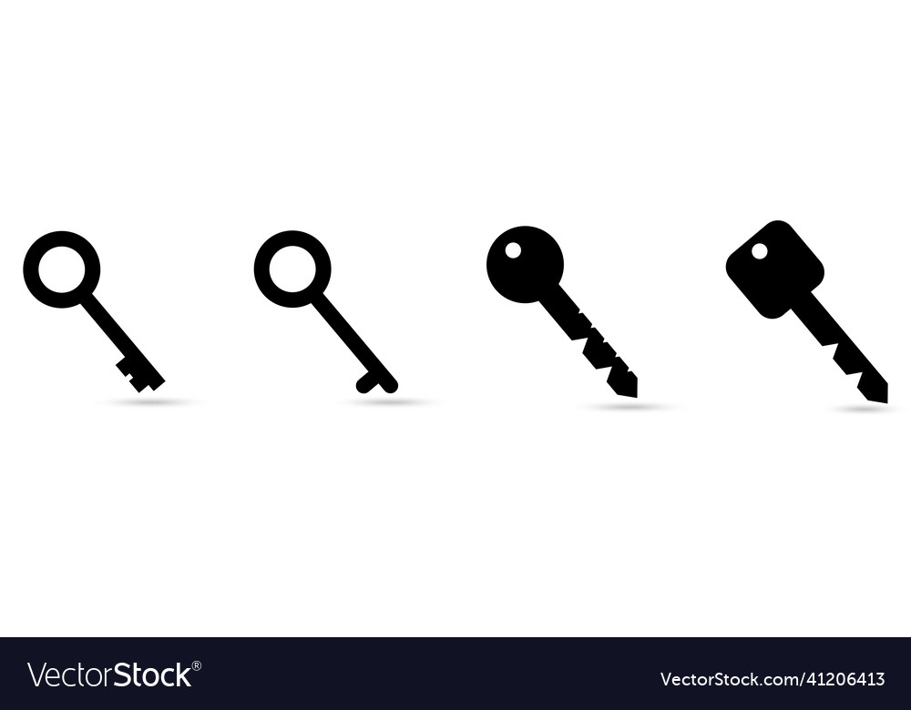 Key icon set Royalty Free Vector Image - VectorStock