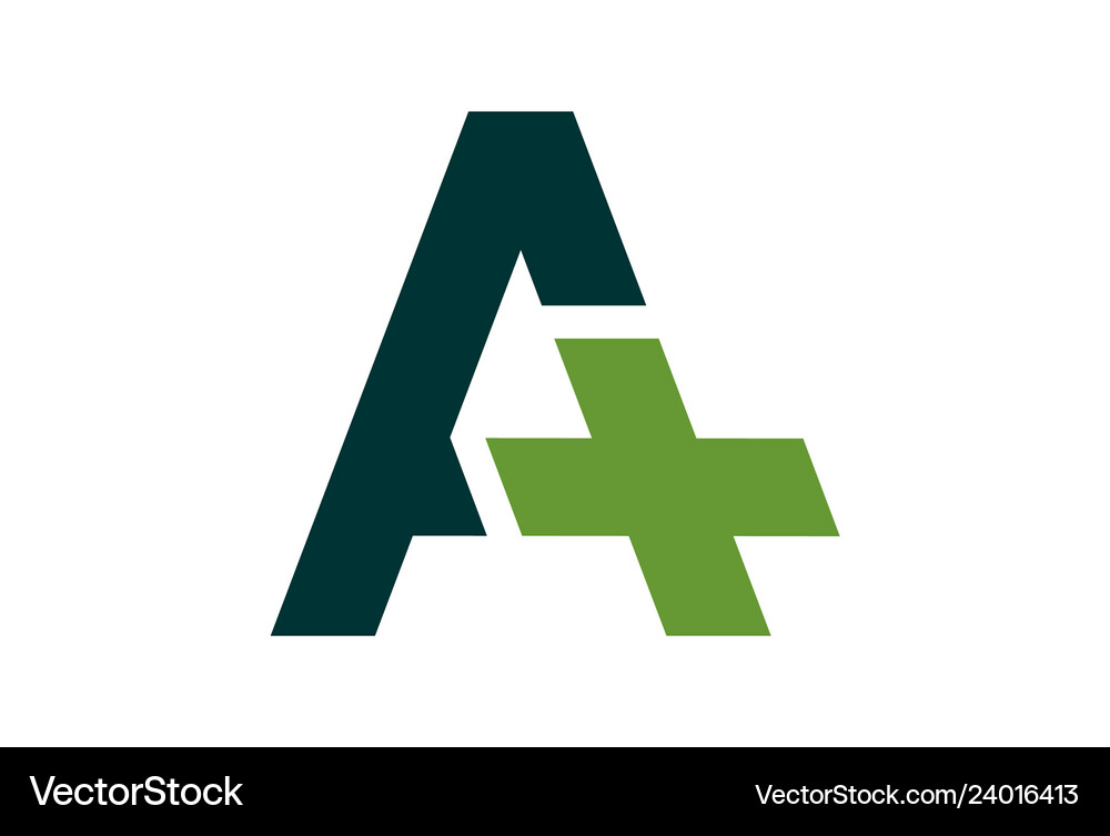 Letter a medical logo icon design Royalty Free Vector Image