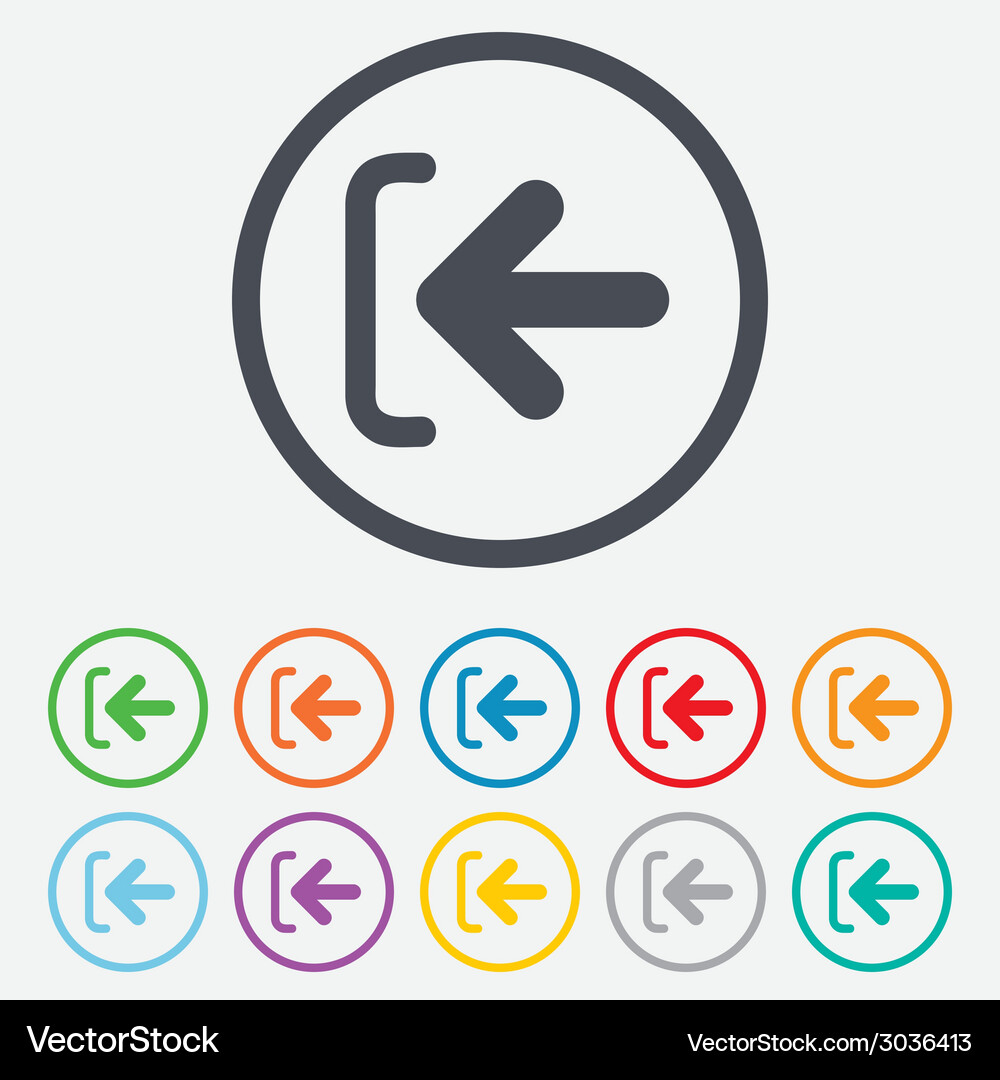 Login sign icon in symbol arrow Royalty Free Vector Image
