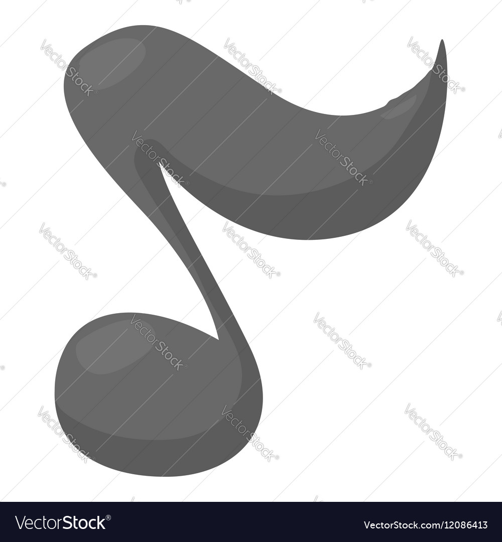 Music note icon cartoon style Royalty Free Vector Image
