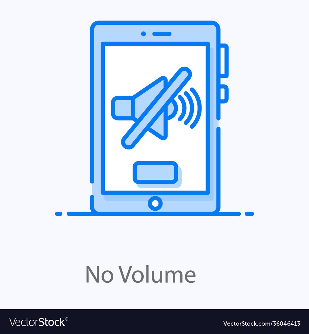 No volume Royalty Free Vector Image - VectorStock