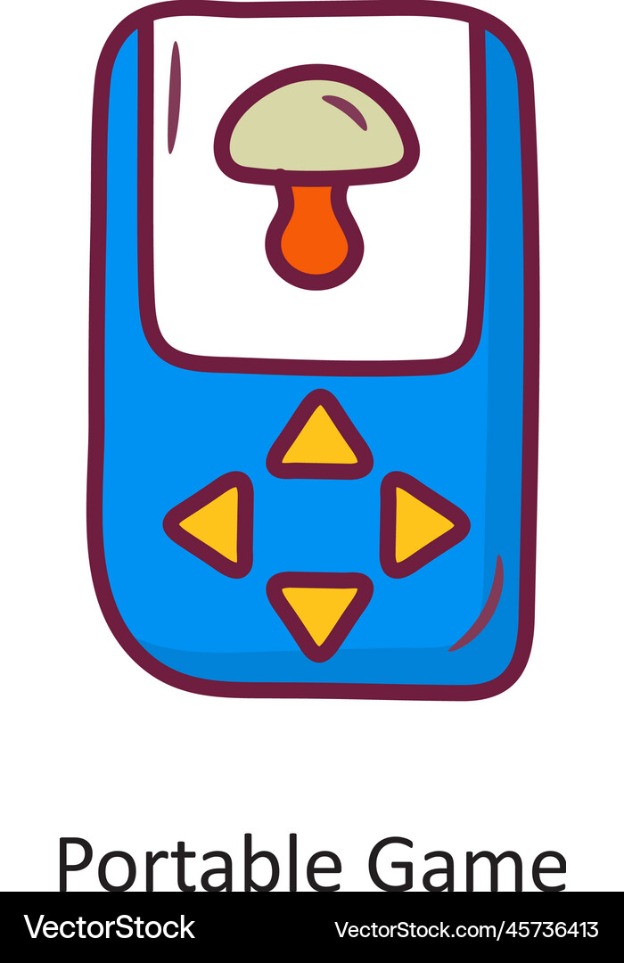 Portable game fill outline icon design illu Vector Image