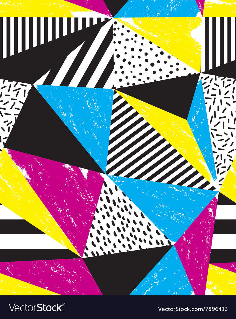 Seamless geometric doodle pattern Royalty Free Vector Image