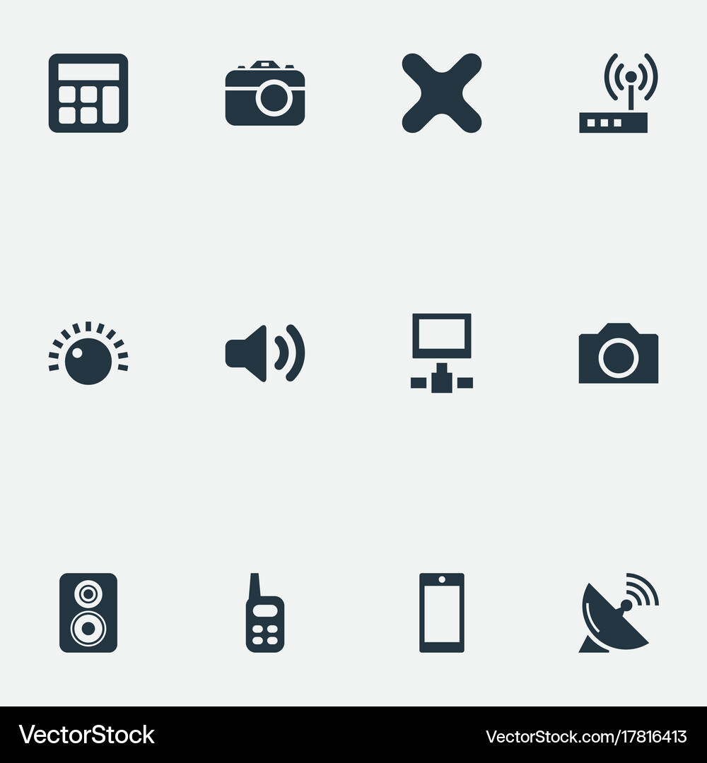Set of simple gadget icons Royalty Free Vector Image
