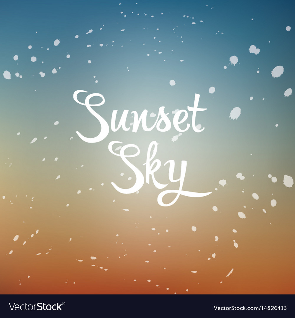 Sunset sky Royalty Free Vector Image - VectorStock
