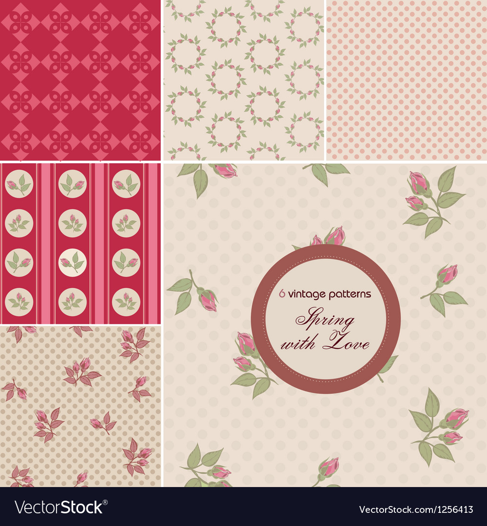 Vintage retro patterns Royalty Free Vector Image