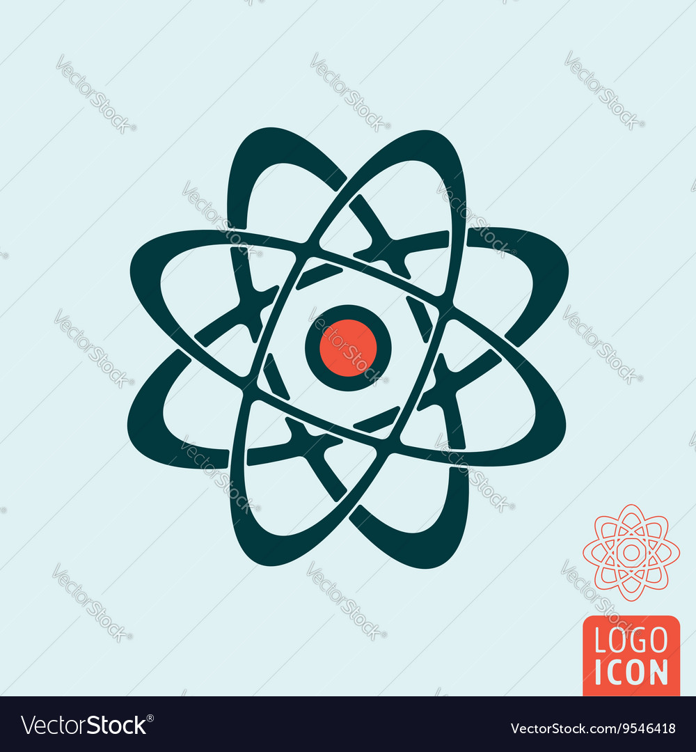 Atom icon isolated Royalty Free Vector Image - VectorStock