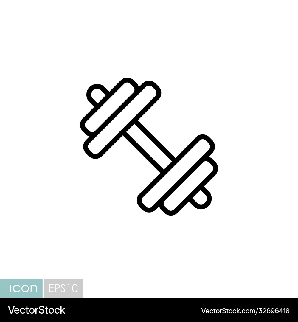 Dumbbell flat icon sport sign Royalty Free Vector Image