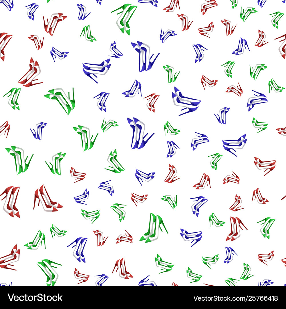 High heels shoes women seamless pattern Royalty Free Vector