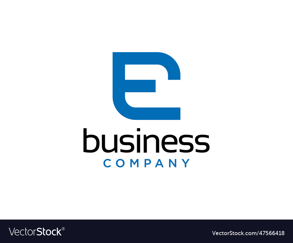 Initial letters e logo template design in rounded Vector Image