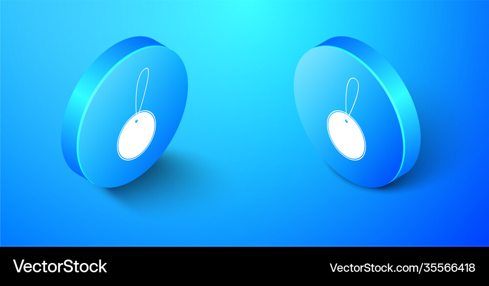 Isometric blank label template price tag icon Vector Image