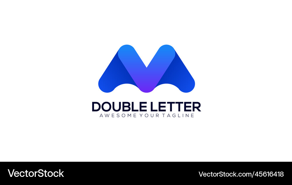 Letter m v logo with modern concept Royalty Free Vector