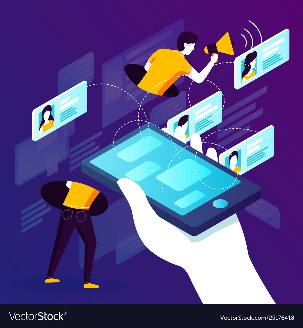 Outbound marketing man with speaker Royalty Free Vector Outbound marketing man with speaker Royalty Free Vector