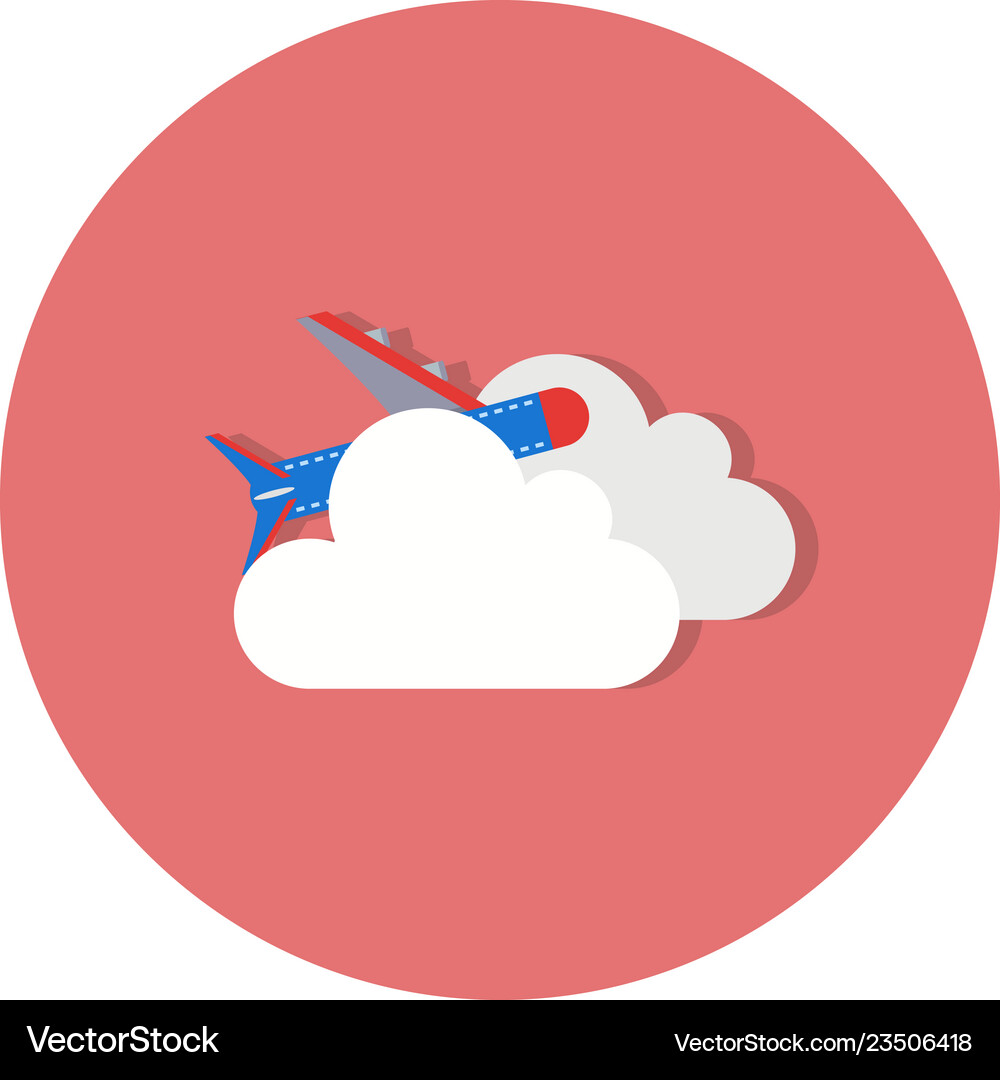 Plane cloud icon Royalty Free Vector Image - VectorStock