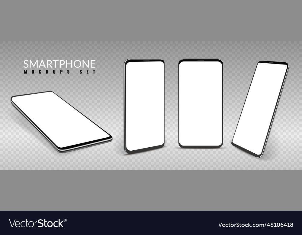 Realistic smartphone mockup smartphones Royalty Free Vector