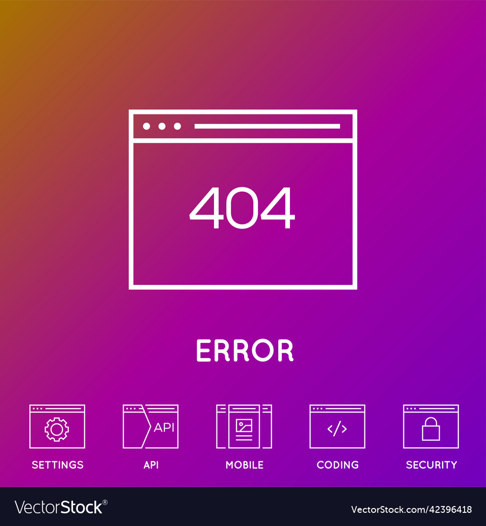 Set Of Minimal Browser Developing App And Coding Vector Image 