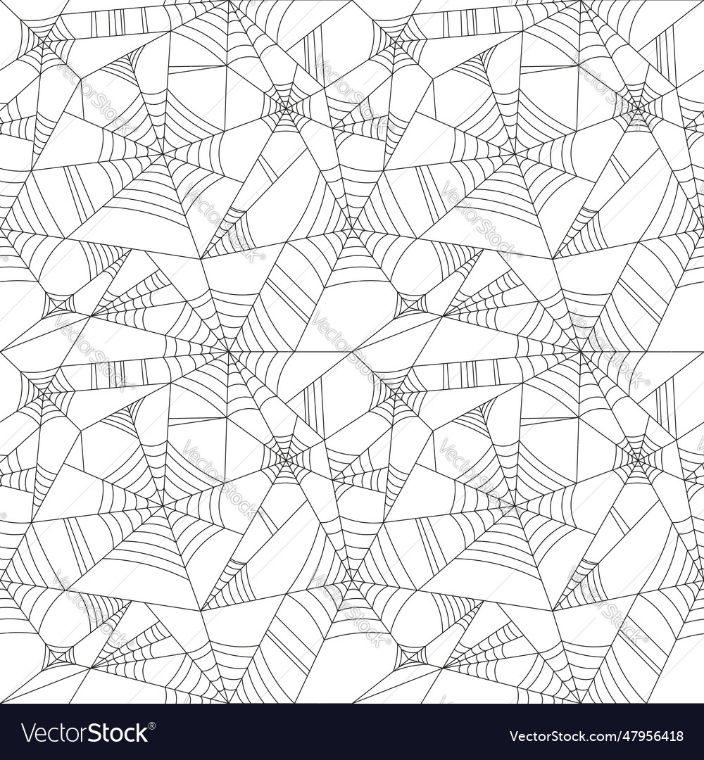 Spiders cobweb seamless pattern Royalty Free Vector Image
