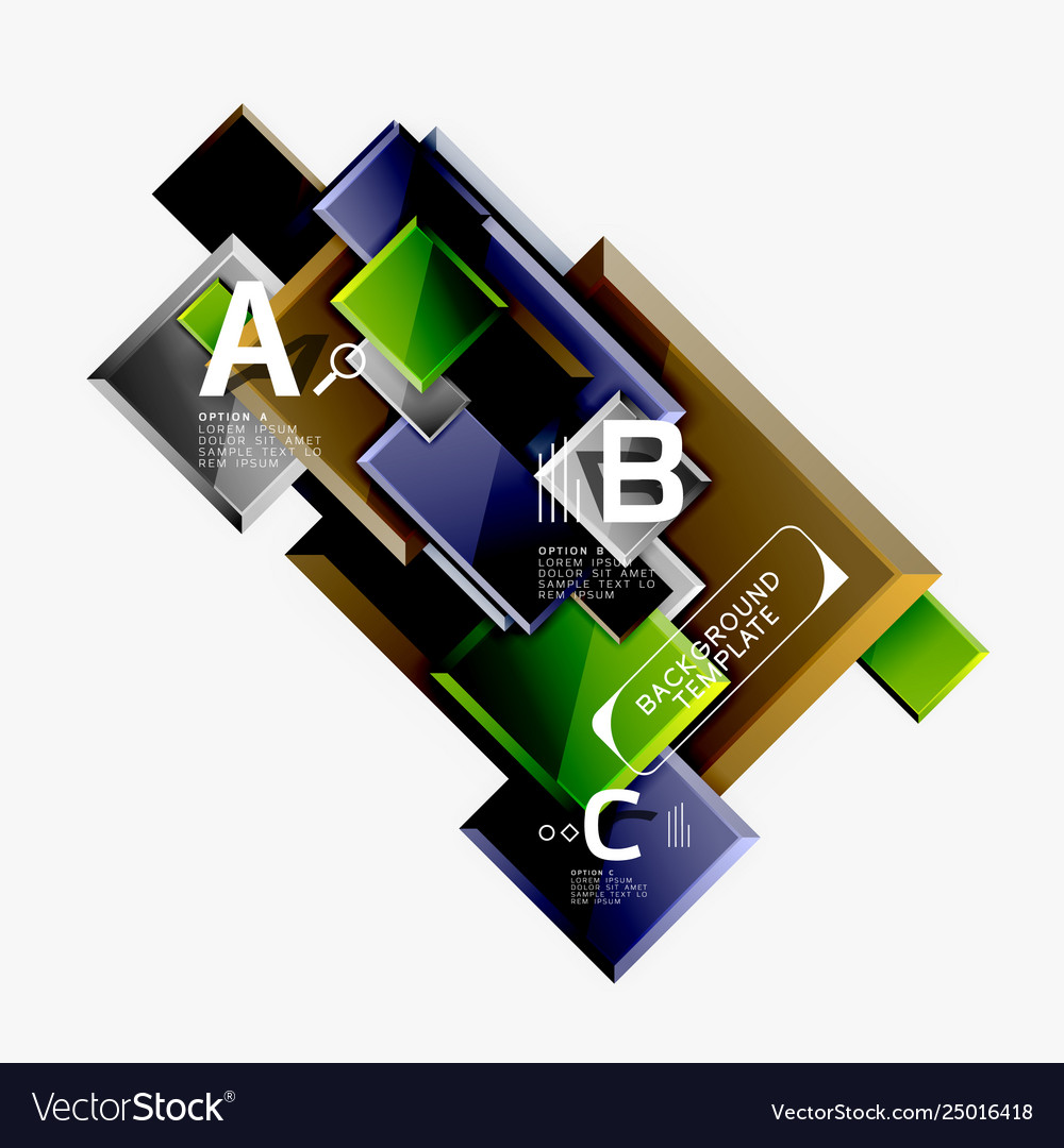 Square geometric composition Royalty Free Vector Image