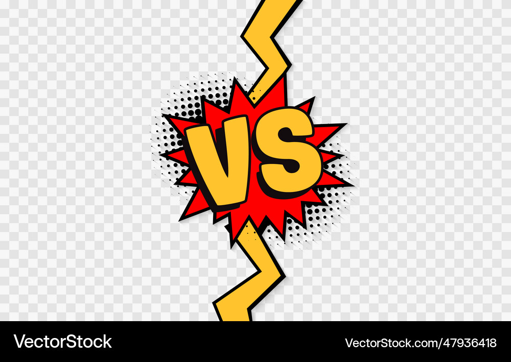 Vs versus letter logo battle vs match game Vector Image