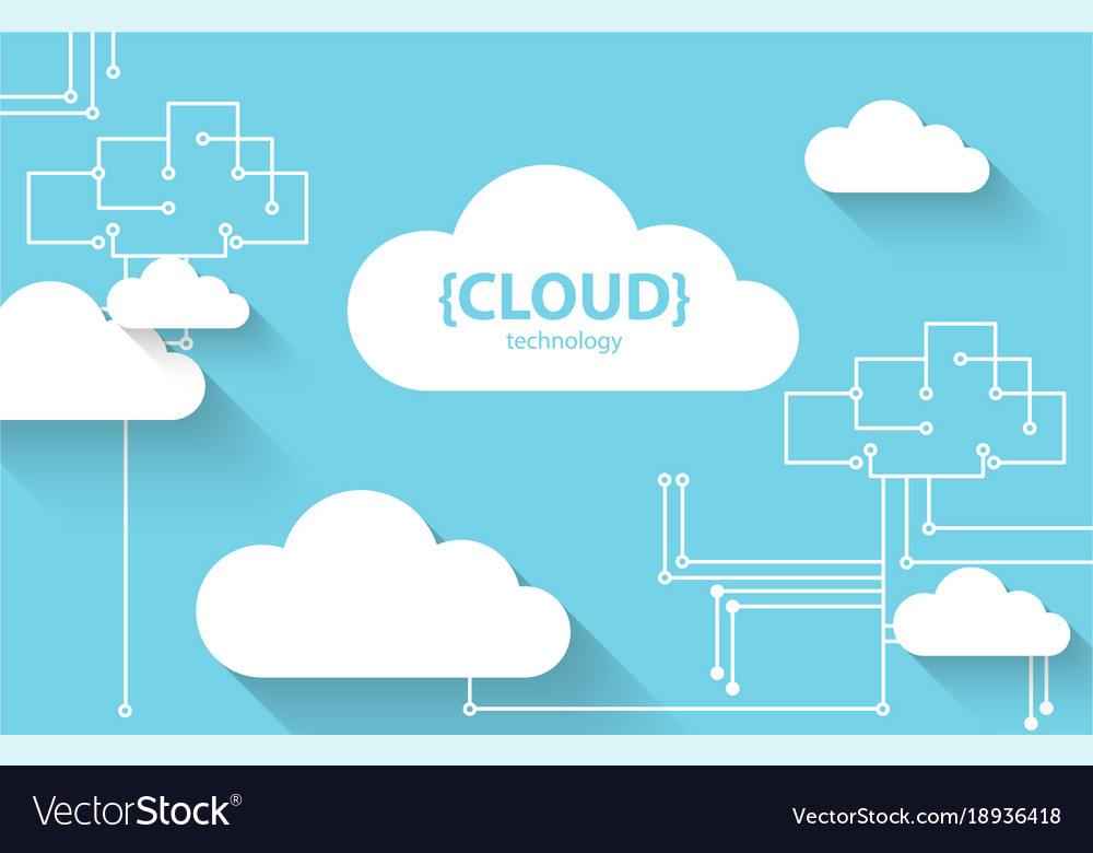 Web cloud technology business abstract background Vector Image