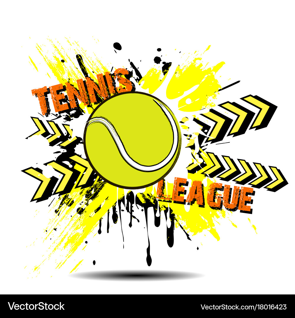 Background abstract tennis ball from blots Vector Image