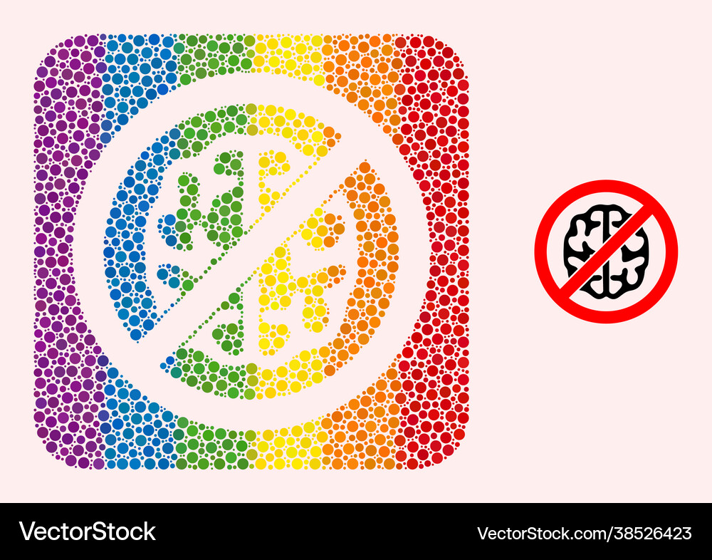Dotted mosaic brainless hole icon for lgbt Vector Image