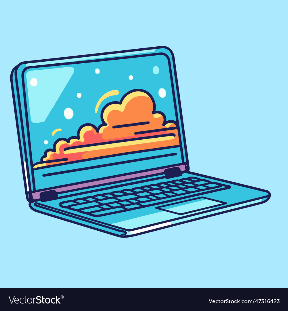 Graphic laptop icon Royalty Free Vector Image - VectorStock