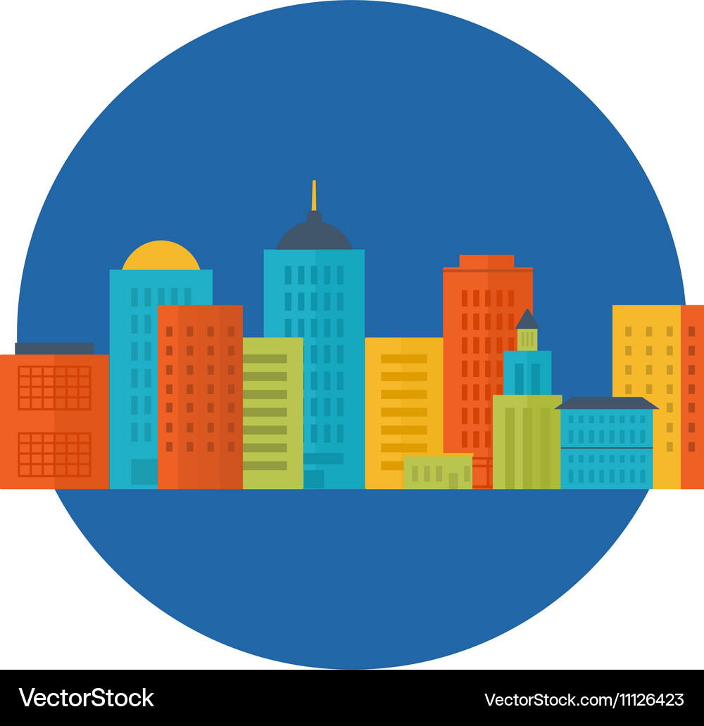 Icons set urban landscape Royalty Free Vector Image