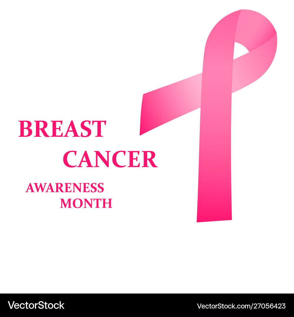 Pink ribbon symbol organizations supporting Vector Image
