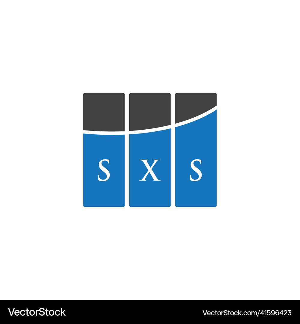 Sxs letter logo design on white background Vector Image