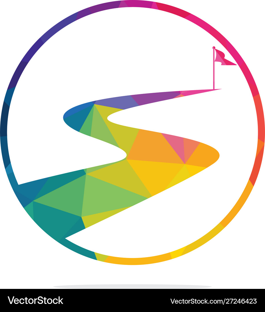 Way to success logo design Royalty Free Vector Image