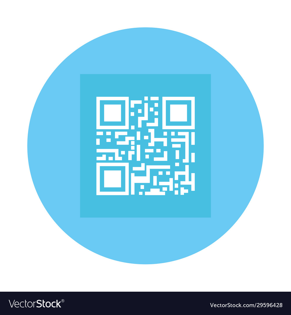 Classic qr code in frame circular Royalty Free Vector Image Classic qr code in frame circular Royalty Free Vector Image