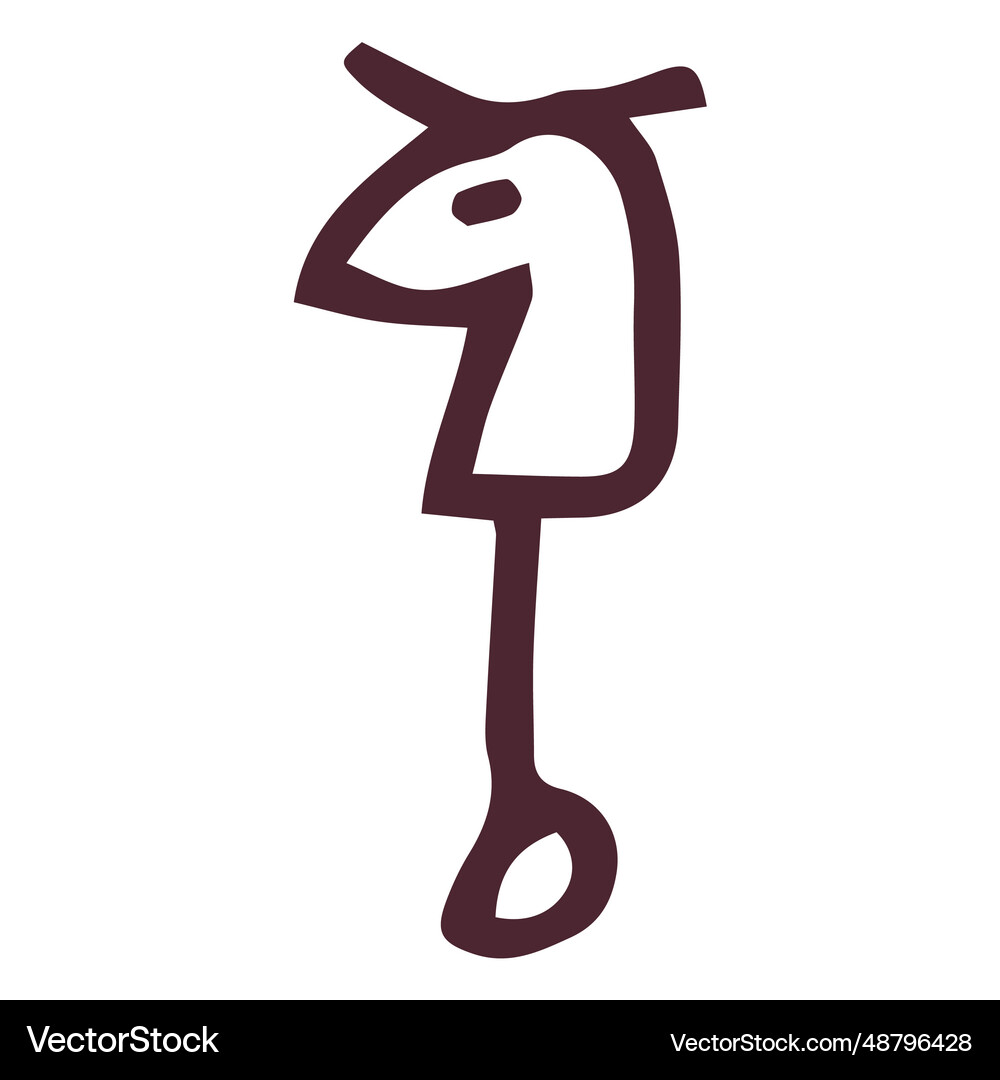 Egyptian traditional hieroglyphs symbol Royalty Free Vector
