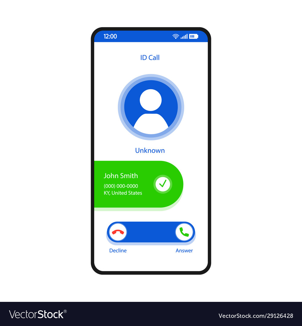 Id call smartphone interface template Royalty Free Vector Id call smartphone interface template Royalty Free Vector