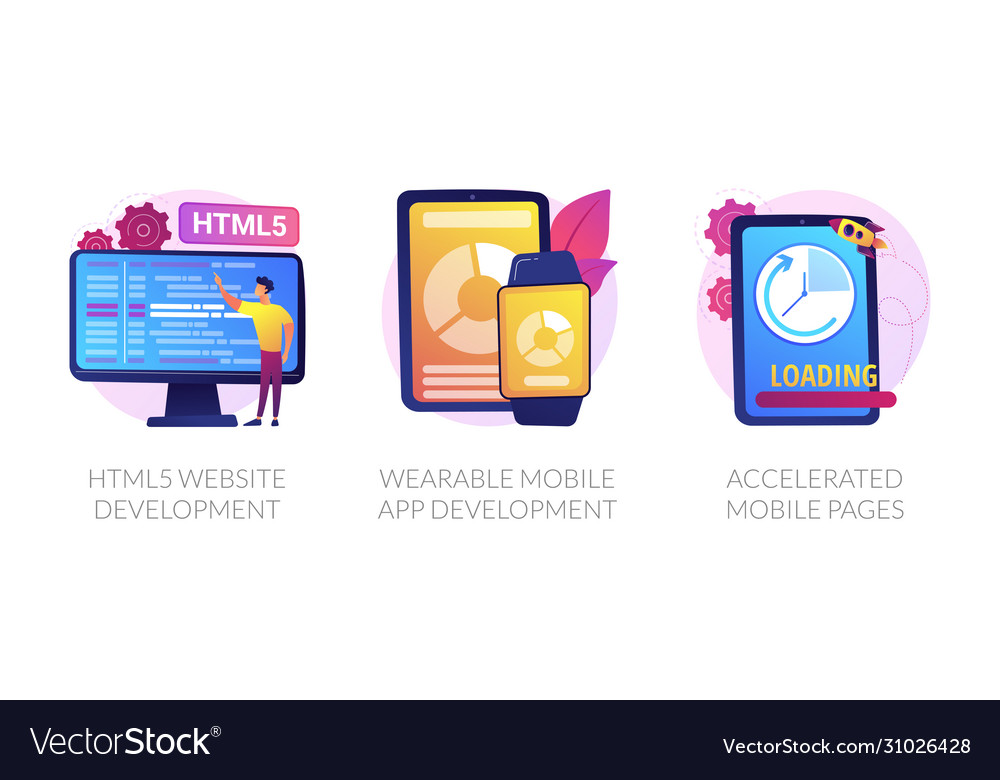 It development services concept metaphors Vector Image It development services concept metaphors Vector Image