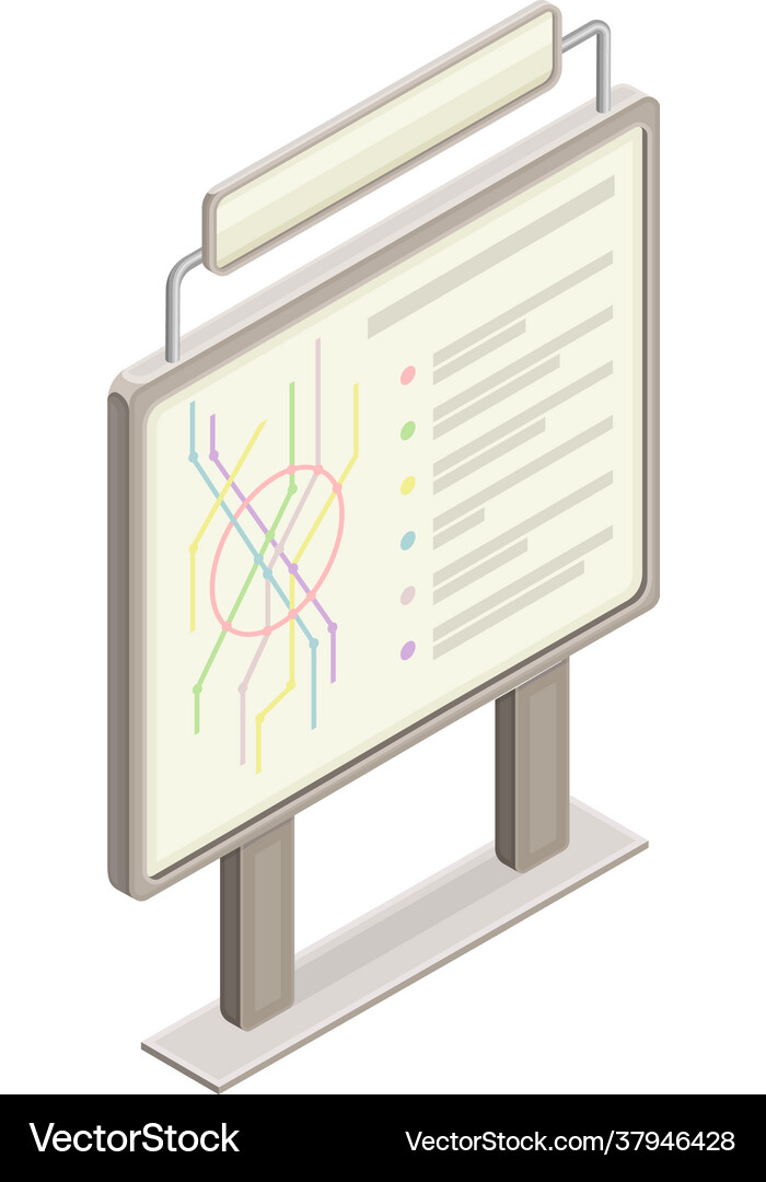 Metro or subway map with station and line Vector Image
