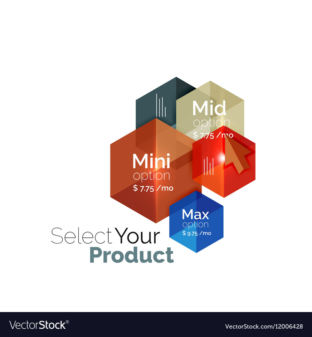 Option select template Royalty Free Vector Image