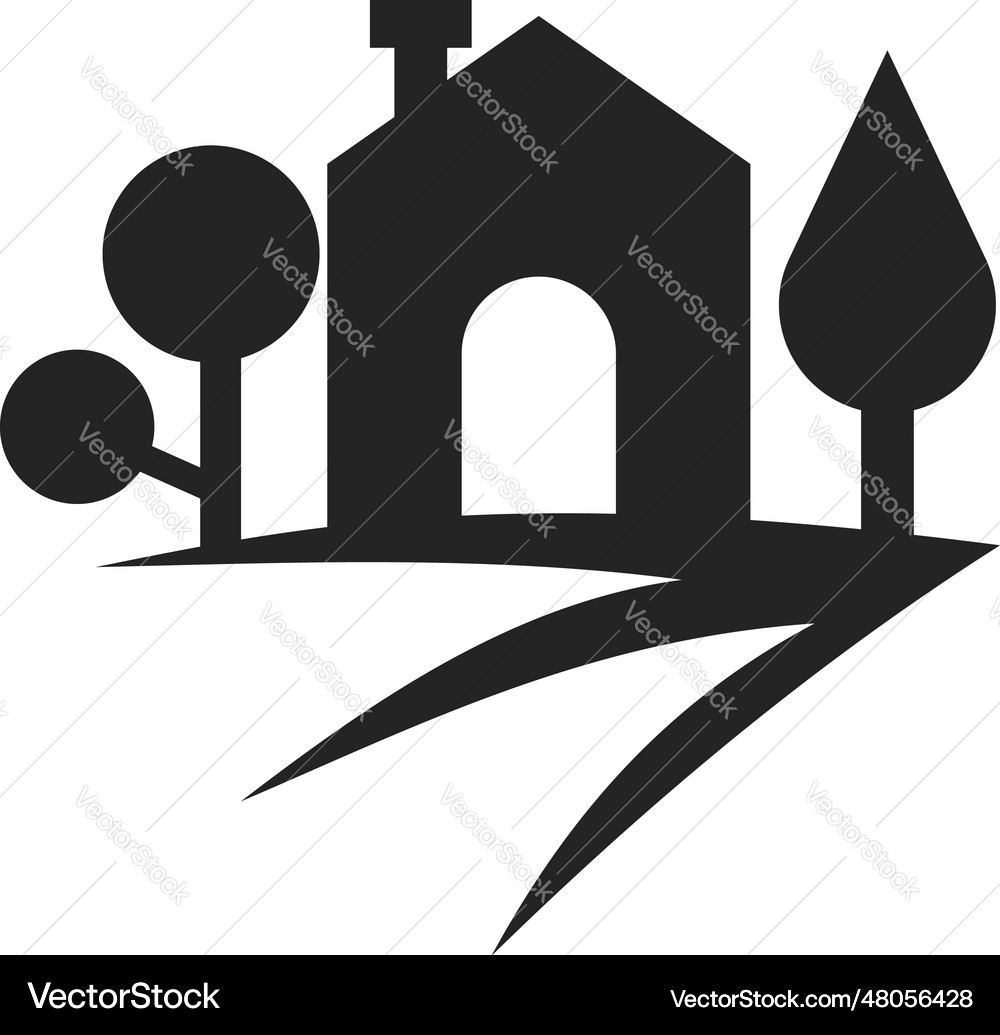 Property logo template icon brand identity Vector Image