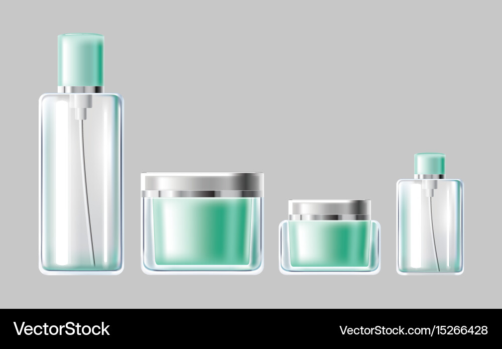 Set of light blue glass Royalty Free Vector Image