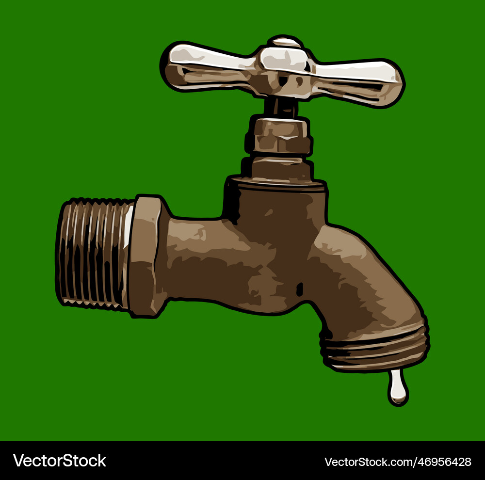 Water faucet template for graphic design Vector Image