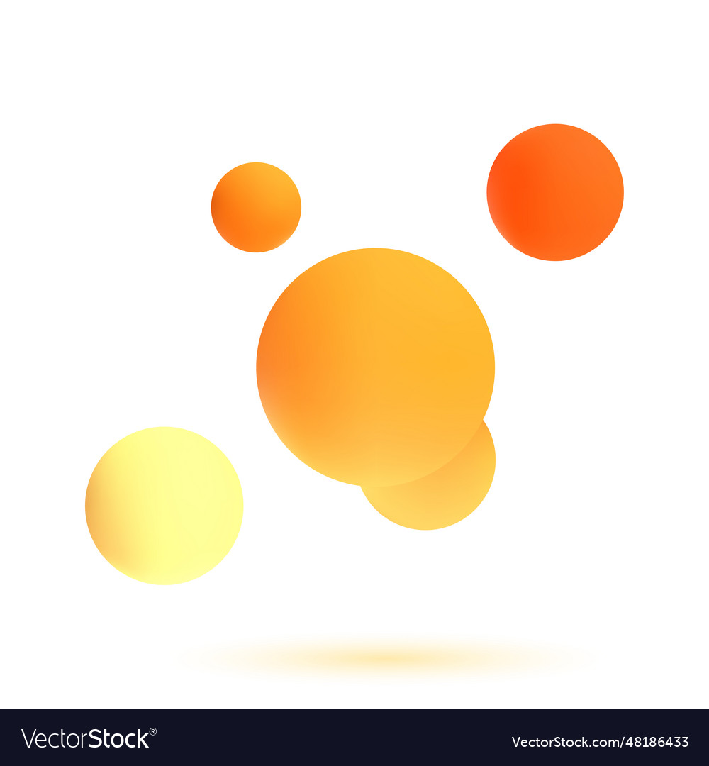 3d Abstract Blobs Set Royalty Free Vector Image