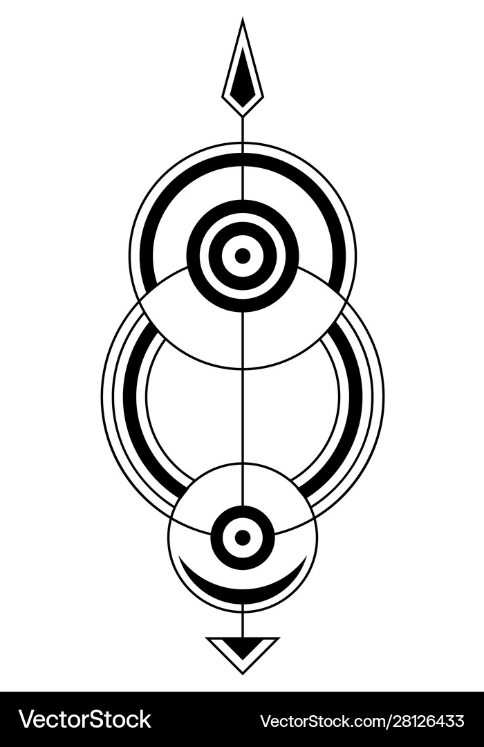 Abstract geometric symbol sacred geometry sign Vector Image