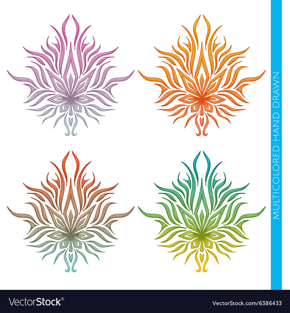 Cannabis abstract multicolored Royalty Free Vector Image